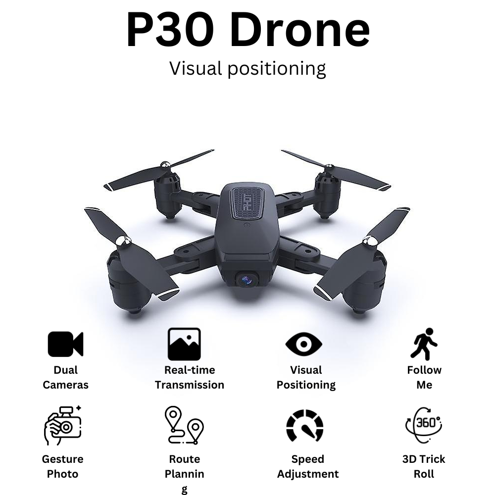 Pihot P30 Plus Foldable Drone Aerial Photography HD 4K 1080P Remote ...