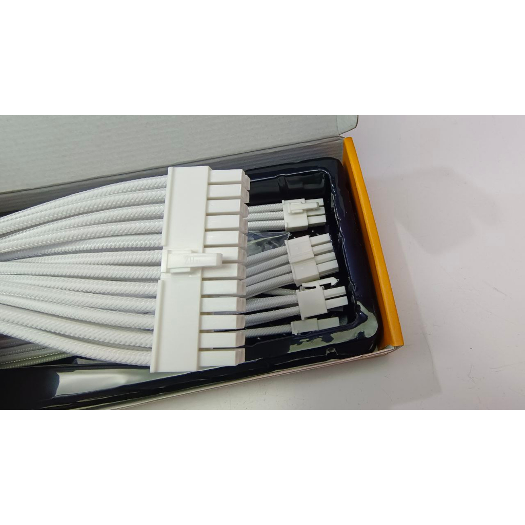 Aigo SLEV.30 Premium Pre-Braided PSU Sleeved Extension Cables Kit (30cm ...