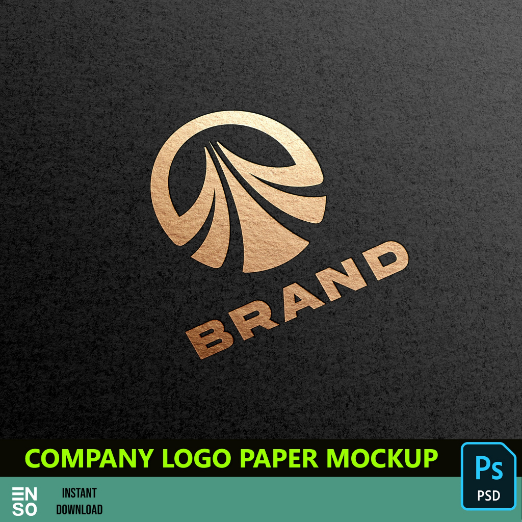 PSD Logo Design Paper Mockup | Embossed Logo Branding Design ...