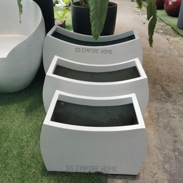 REX FP30 Fiberglass Matte Flower Pot Pasu Bunga Garden Taman Plant ...