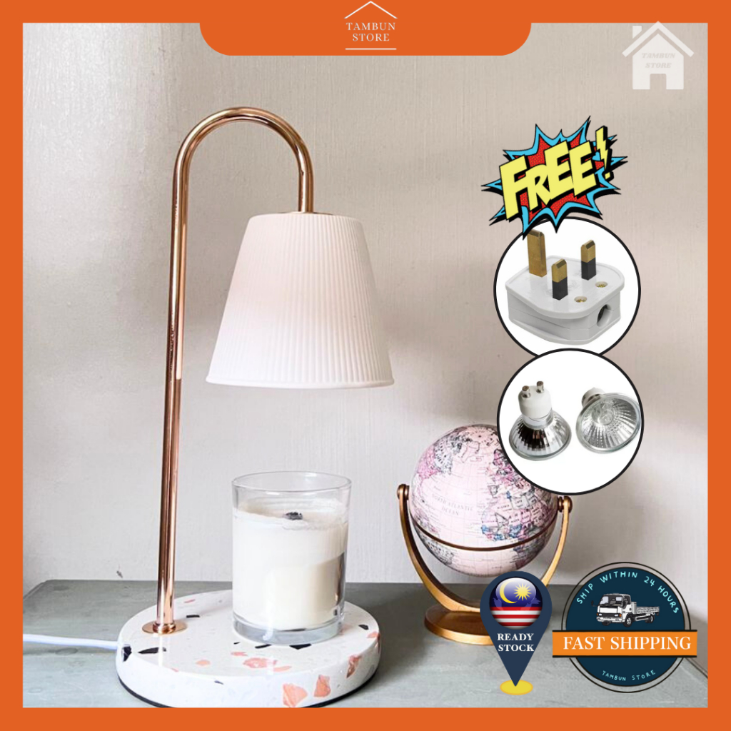 [Terrazzo] Scented Candle Warmer Lamp Electric Candle Burner Melt Wax ...