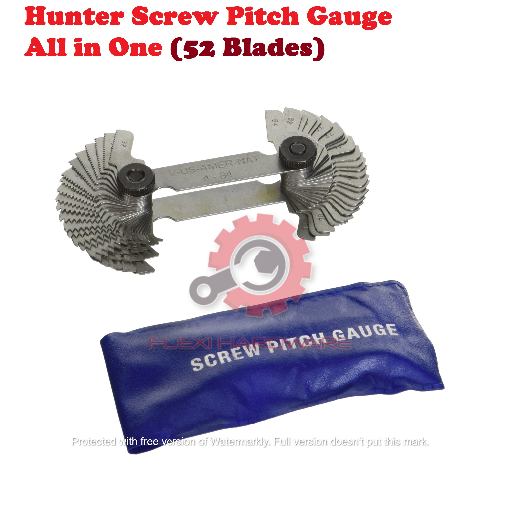 Hunter Screw Pitch Gauge All in One (52 Blades) | Shopee Malaysia