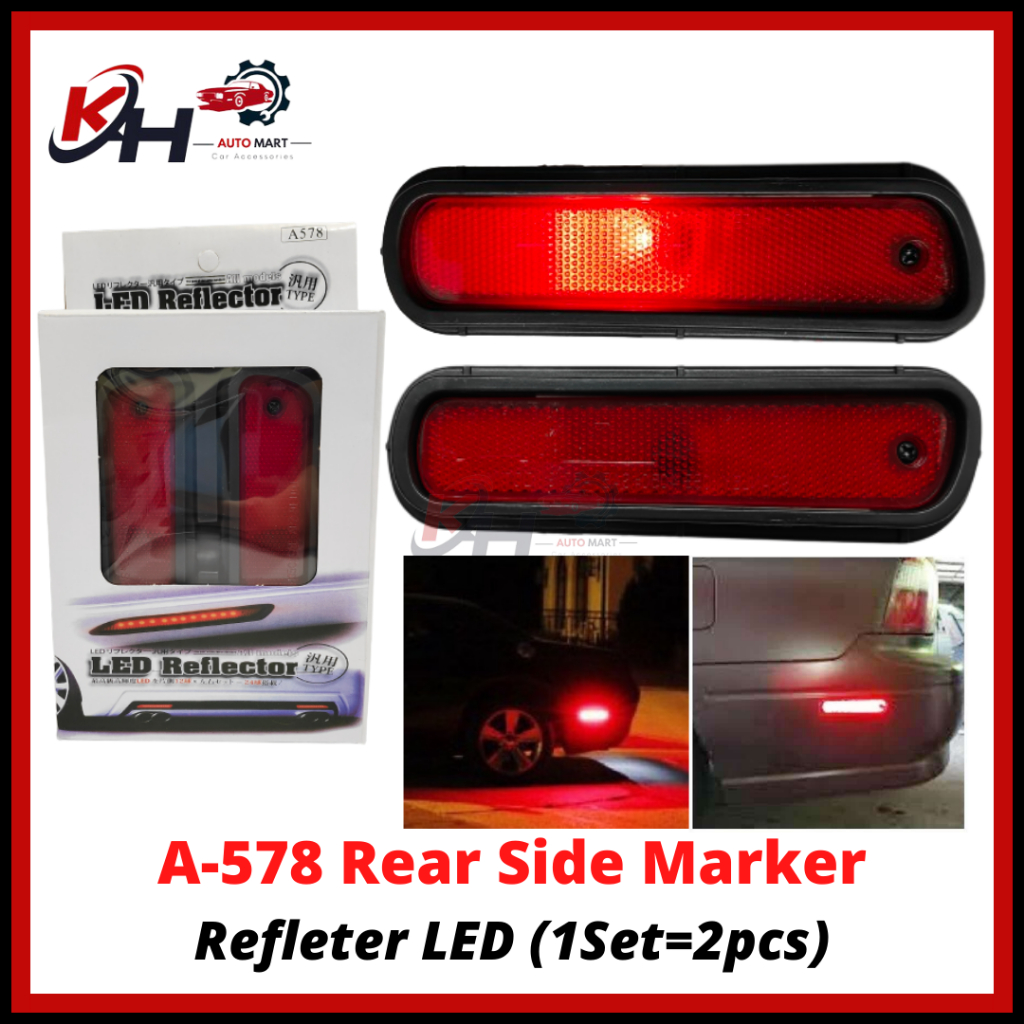 A 578 Universal Rear Refleter LED Light Bumper Lamps Side Marker TM578 ...