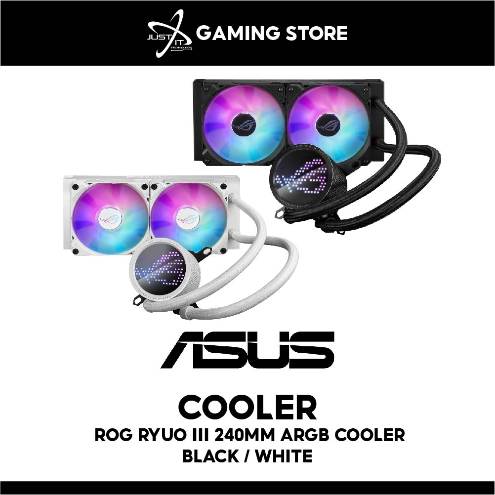 ASUS ROG Ryuo III 240MM ARGB LIQUID COOLER ( BLACK / WHITE ) | Shopee ...