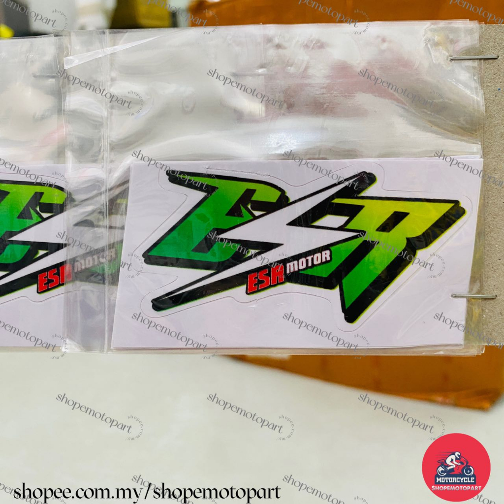 STICKER STIKER ESR MOTOR GMG REDLEO ELLE USA BOON SIEW NASTY PORT FLOW ...