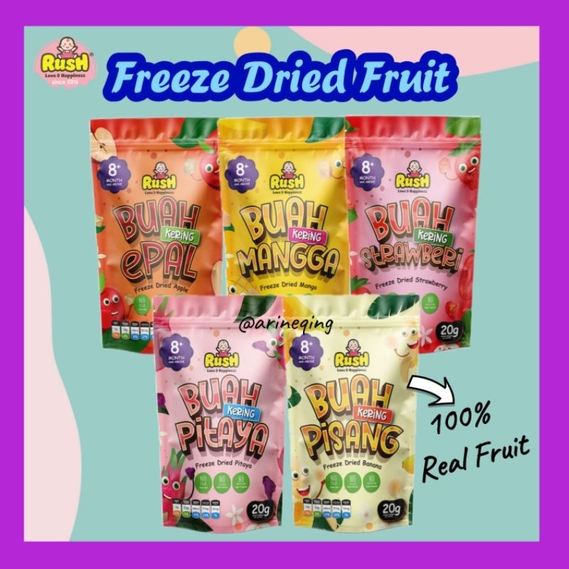 🌈AUS04🌈RUSH Baby Fruit Melt Baby Snack Food 100% Real Fruit Freeze ...
