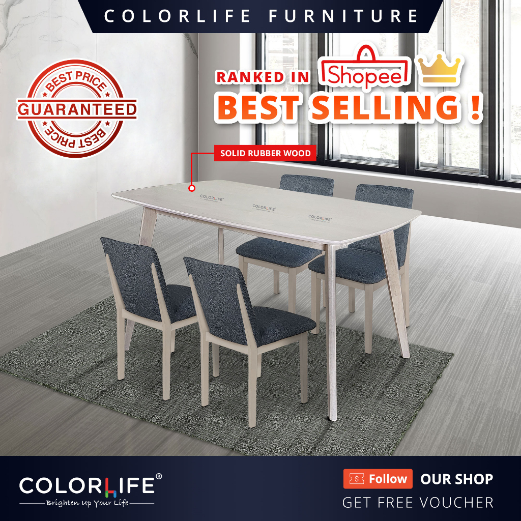 Color Life Ogive Dining Set (1+2+Bench /1+4 / 1+4+Bench / 1+6) / Set ...