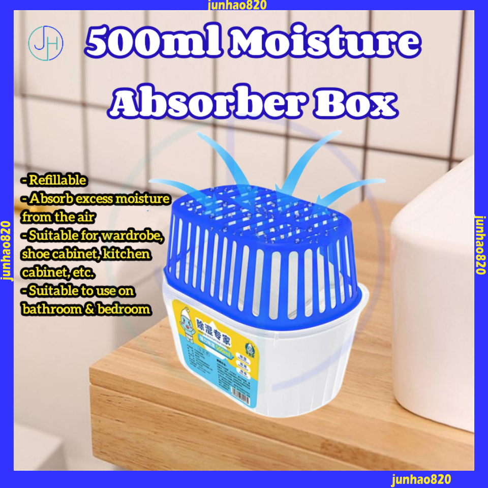 500ml Moisture Absorber Box Dehumidifier Refillable Anti-Mold Home Use ...