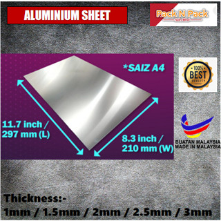 RNP Aluminium Plate Sheet 1mm 1.5mm 2mm 2.5 mm 3mm/ Aluminium Sheet ...