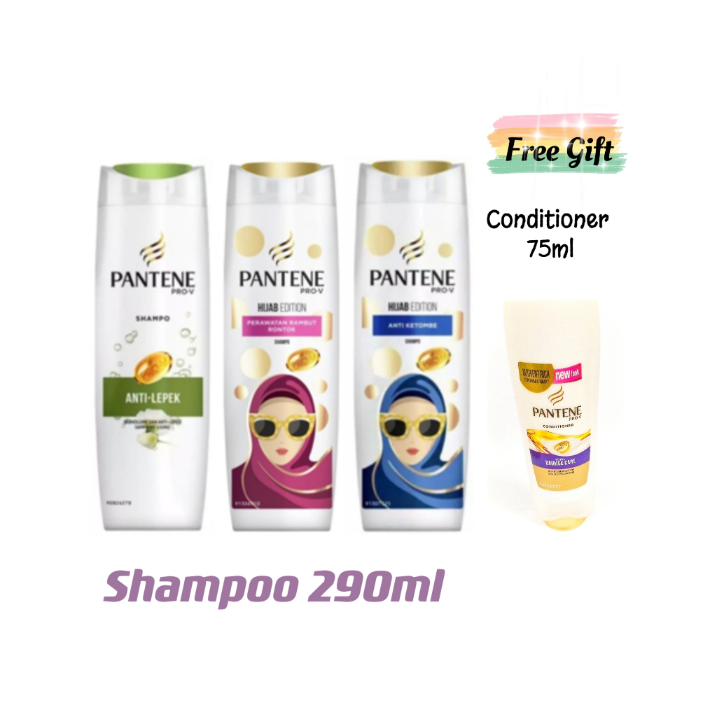 Pantene PRO-V Hijab Edition Shampoo 290ml + FREE 1pc Pantene ...