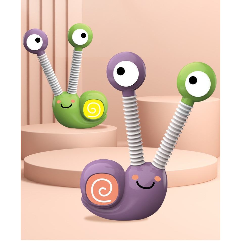 Snails Tubes Luminous Telescopic Decompression Toy Lamp Telescopic Tube ...