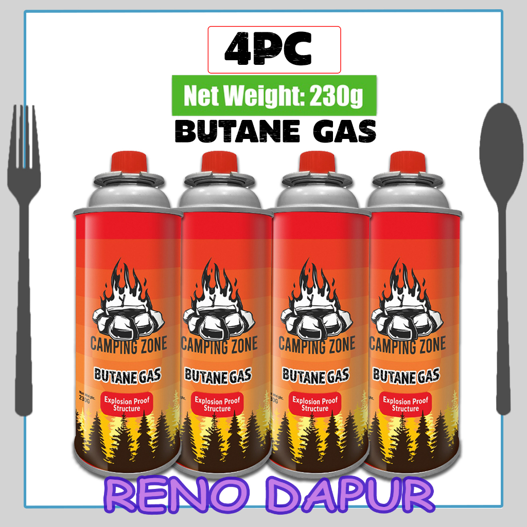 4PCS Camping Butane Gas Cartridge Gas Bottle Gas Tin Portable Buttane ...