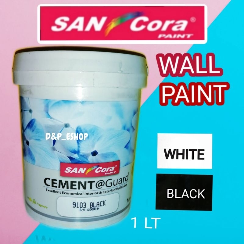 1 Litre Sancora Cement Guard Emulsion Paint Cat Dinding | Shopee Malaysia