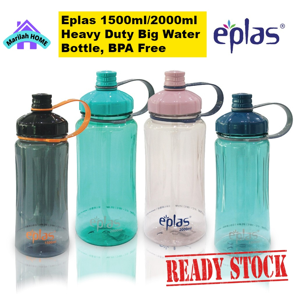 EPLAS 1500ml/2000ml Heavy Duty Big Water Bottle with Handle, Water ...