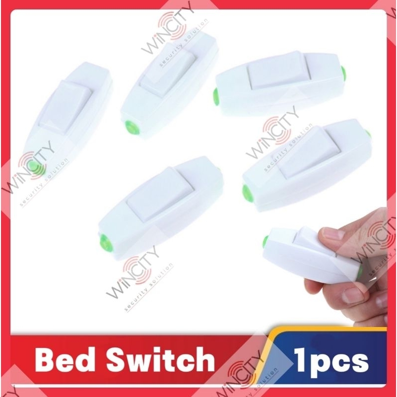 WSS (1PCS) Bed Switch AC 250V 10A Inline ON/OFF Room Hall Lamp Desk ...
