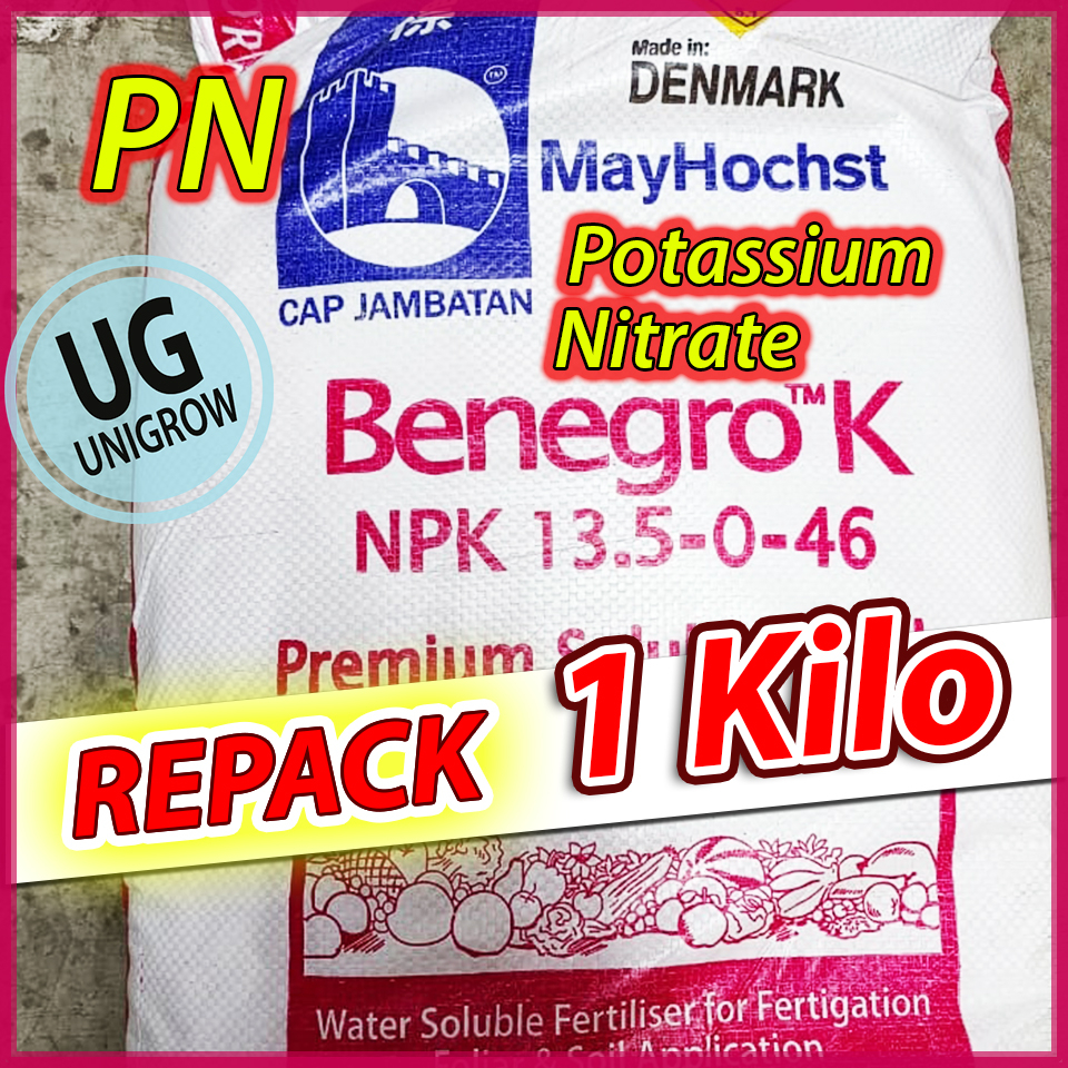 (1kg) Repack Baja Benegro K / KNO3 Potassium Nitrate / Kalium Nitrate ...