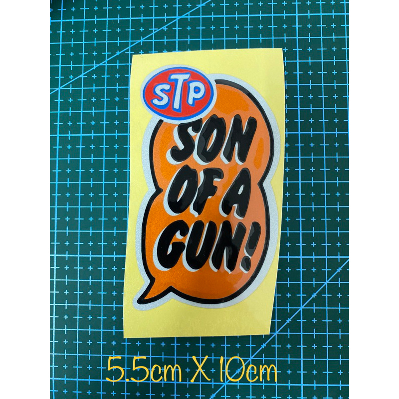 sticker cutting stp son of a gun 5.5cm x 10cm | Shopee Malaysia