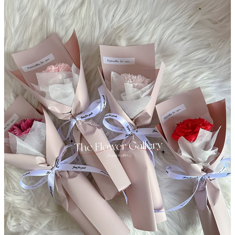 Single Roses,carnations bouquets (random wrapper) for birthday ...