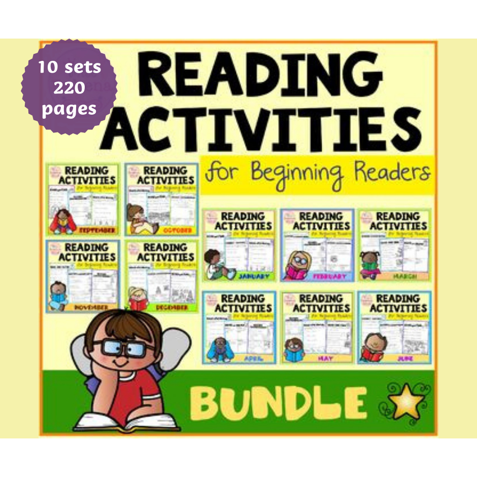 A248 - [PDF] Reading Activities for Beginning Readers 10 sets 220 pages ...
