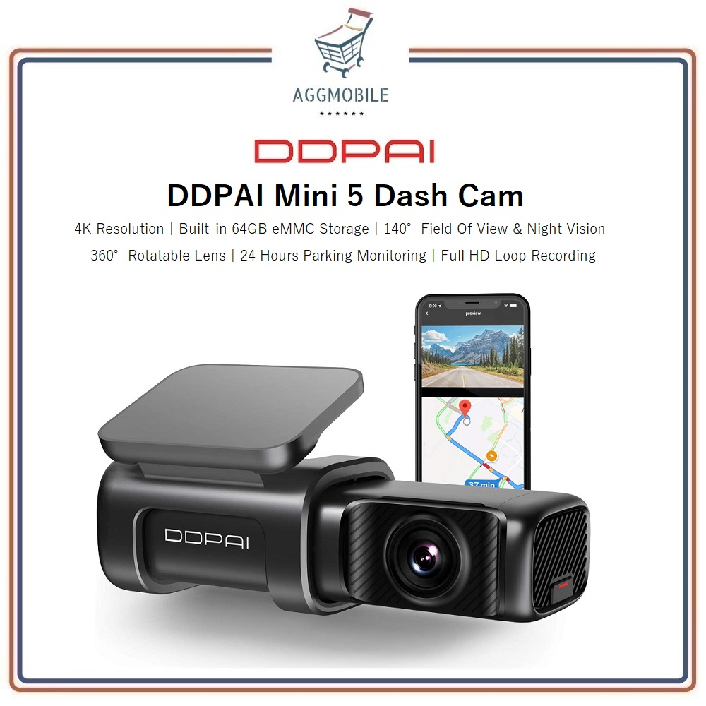 DDPAI Mini 5 4G Dash Cam (4K Resolution | 360° Rotatable Lens | Full HD ...