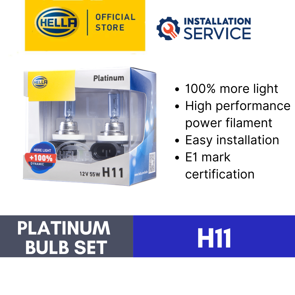 HELLA Platinum H11 Bulb 8GH 211 730-283 (2 bulbs) | Shopee Malaysia