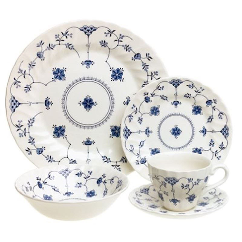 Queens by Churchill – Finlandia 20pc Blue Dinner Set (Made in England ...