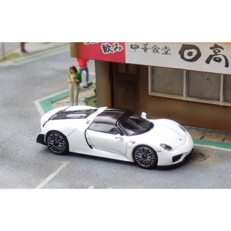 TIME MICRO 1:64 Porsche 918 Spyder White With Carbon Roof Panel ...