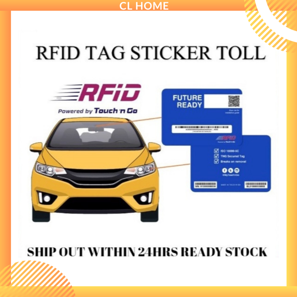 Ready Stock Touch n Go Self-Fitment (DIY) RFID Tag Sticker Toll Tng ...