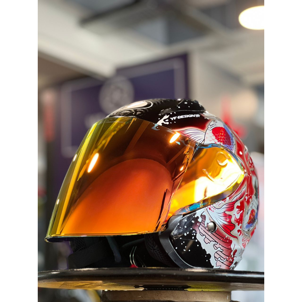 100% ORI+SIRIM} ARC HELMET XR DESIGN KOI IKAN / LAGUNA / NEBLUE Y16 ...