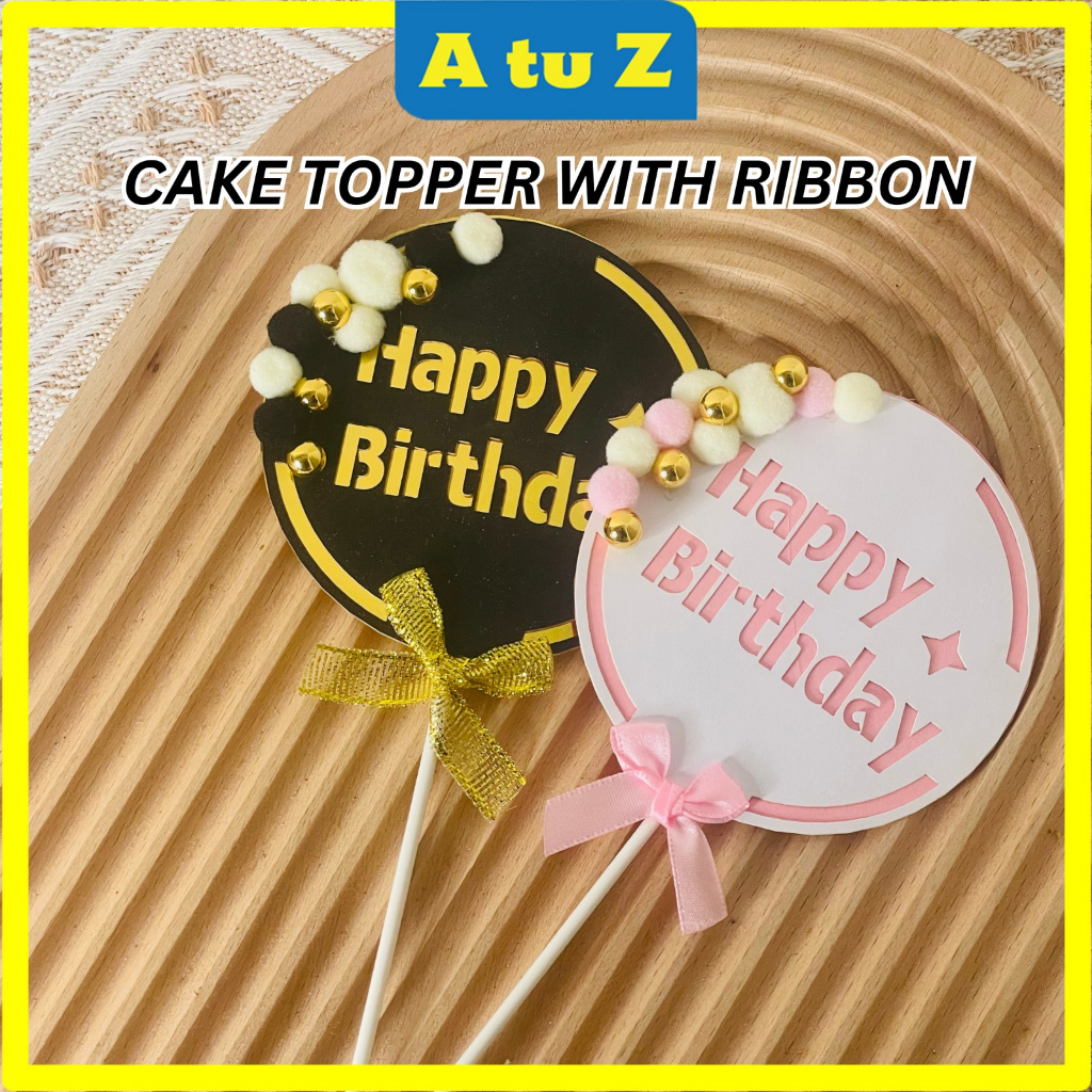 AtuZ Topper Stick Wording Happy Birthday HAND BOUQUET FLOWER ...