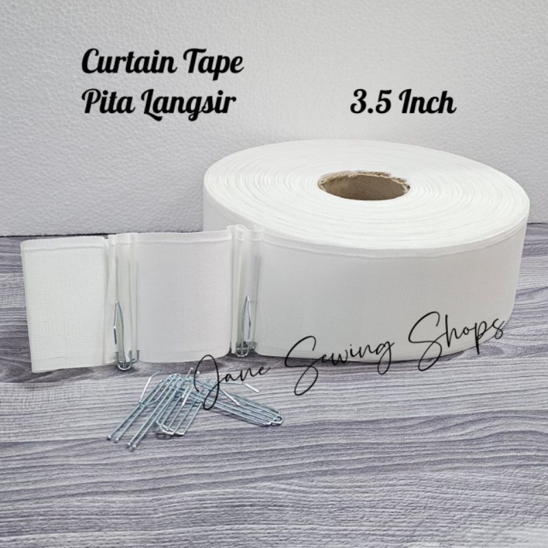 Tape Langsir Pita Langsir Tebal Red / Blue Line (Curtain Tape) | Shopee ...