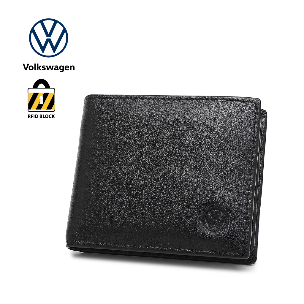 [Clearance] Volkswagen Genuine Leather RFID Bi-Fold Wallet - Black VWW ...
