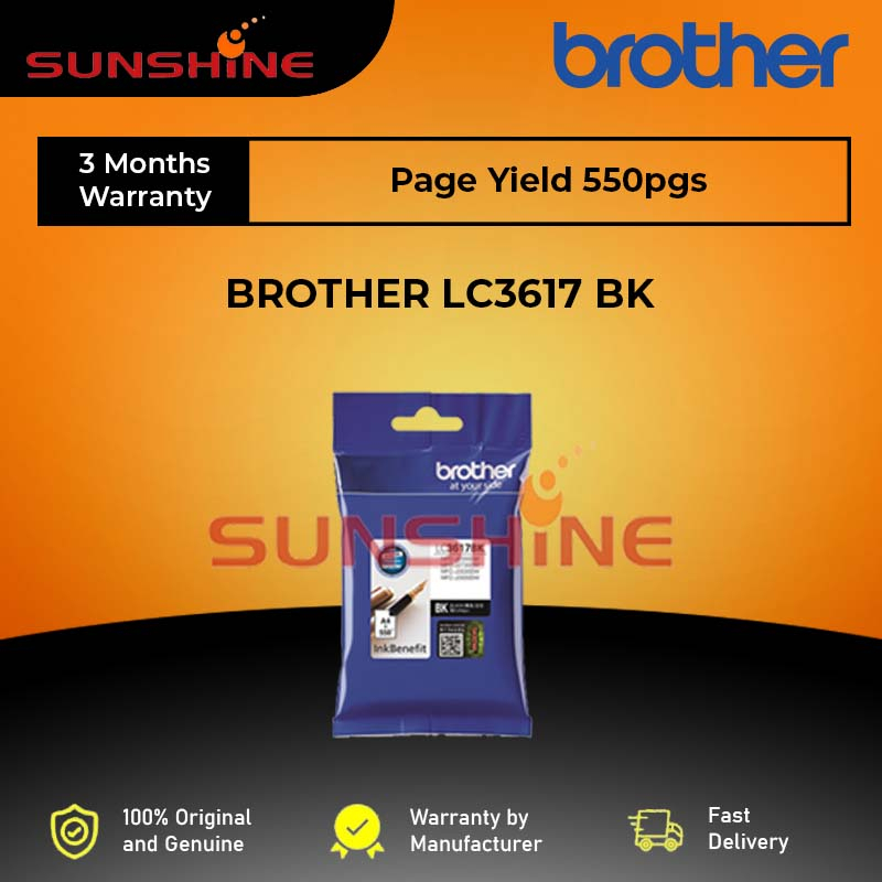 Brother Original LC3617 Ink (BKCMY) Mfc-J2330/J2730dw/J3530dw/J3930dw ...