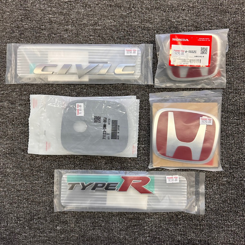 Honda Civic Type R FD2R Logo Emblem and Civic Batch (Original Honda ...