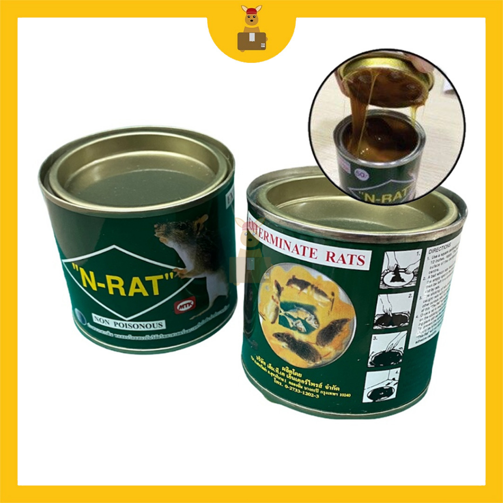 N-RAT Non Toxic Non Poisonous Rat Mouse Trap Glue 180G / Gam Tikus Tin ...