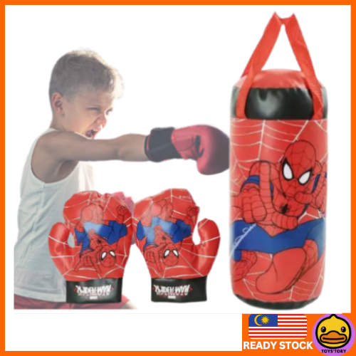 Spiderman Mainan Budak Lelaki Punching Bag Boxing Play Set For Kids ...