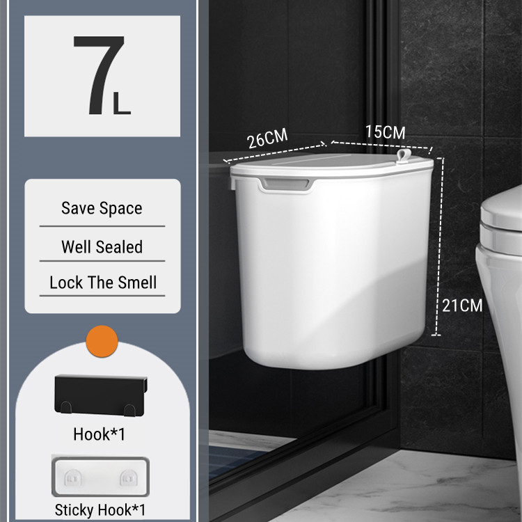 【EVA】【local delivery】Toilet bin dustbin Bathroom dustbin 浴室壁挂垃圾桶 ...