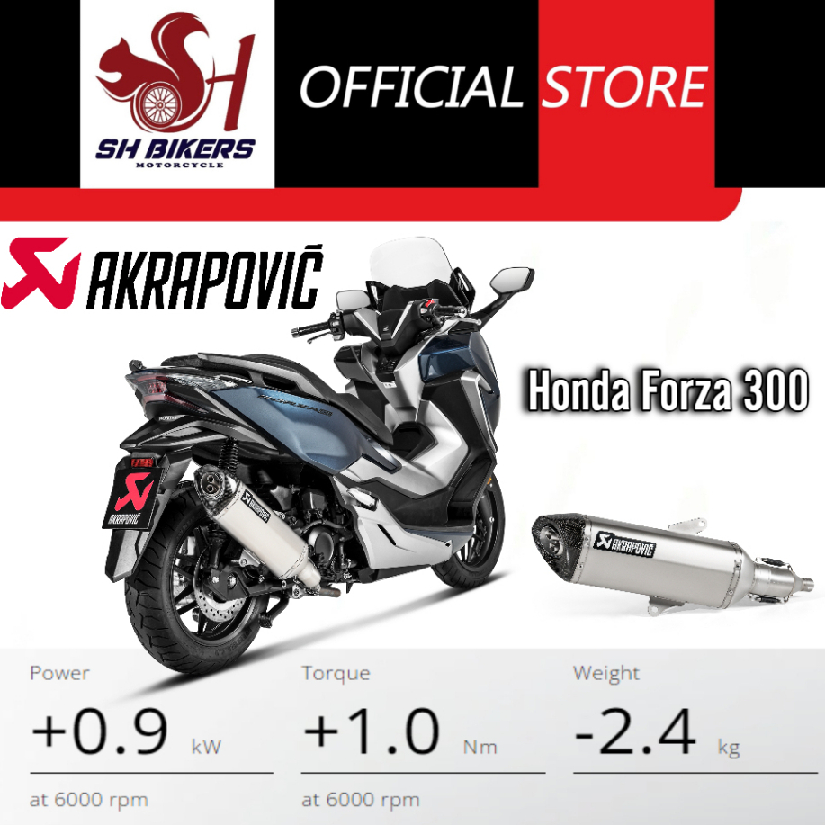 [Ready Stock]Akrapovic Forza 300 / Forza 250 Slip On Exhaust System S ...