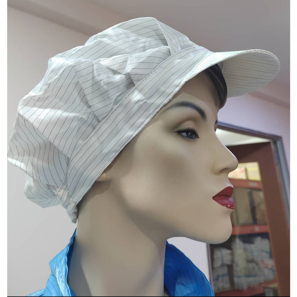 ESD 007 Cap cleanroom cap food industries topi hat visor cap dust free ...