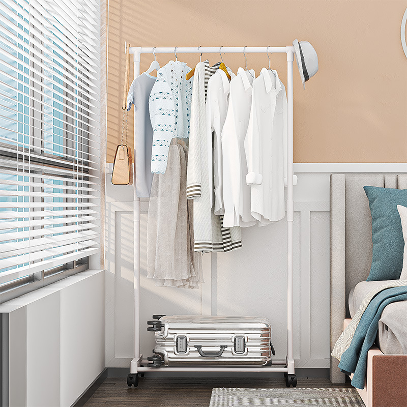 Single/Double-Pole Clothes Hanging Rack Laundry Cloth Drying Rack ...