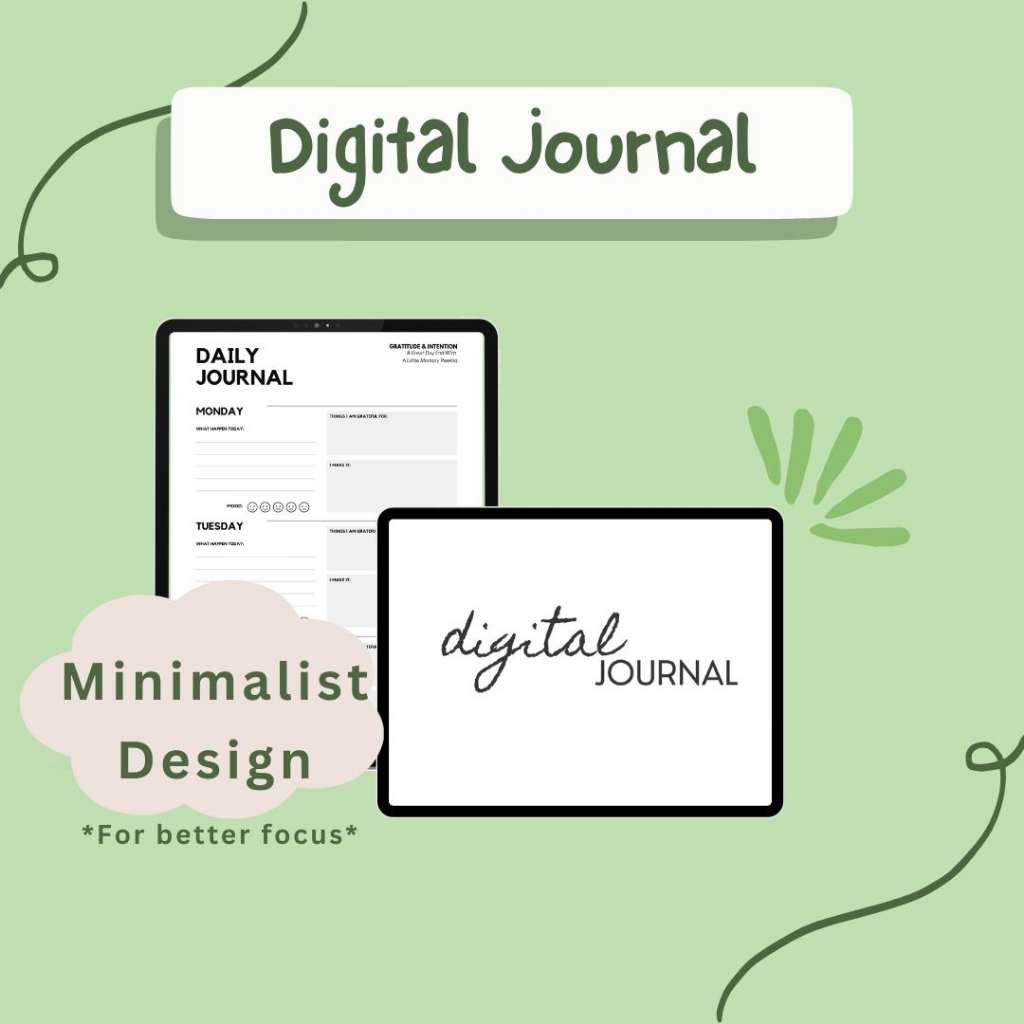 Minimalist Digital Journal Template |Daily Digital Journal 2023/2024 ...
