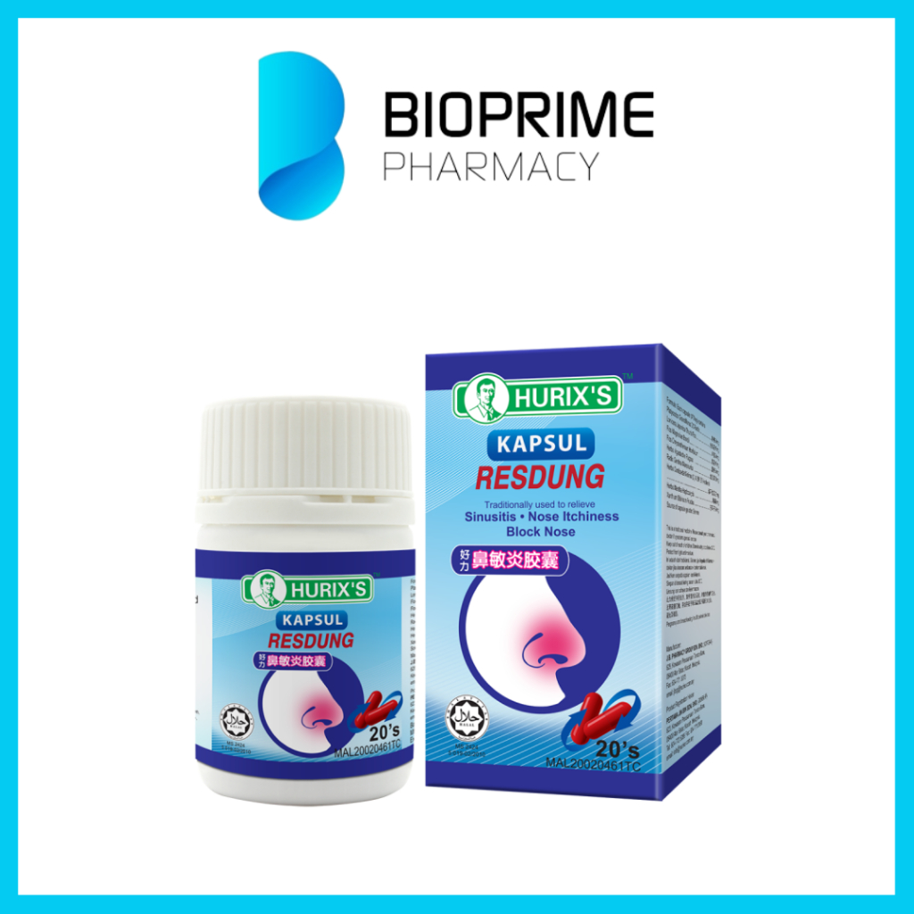 HURIX'S Resdung Capsule (20's) - sinus - allergic rhinitis | Shopee ...