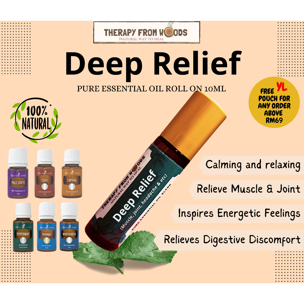Deep Relief Essential Oil Roll-On /Melegakan Sakit Kepala dan Migrain ...