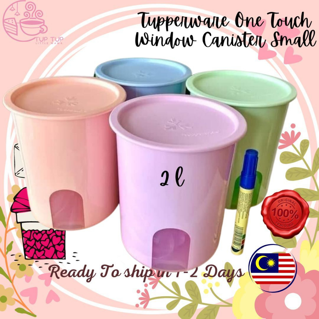 🎁 Hadiah Tupperware🎁Wish card 🎁Tupperware One Touch Window Canister ...