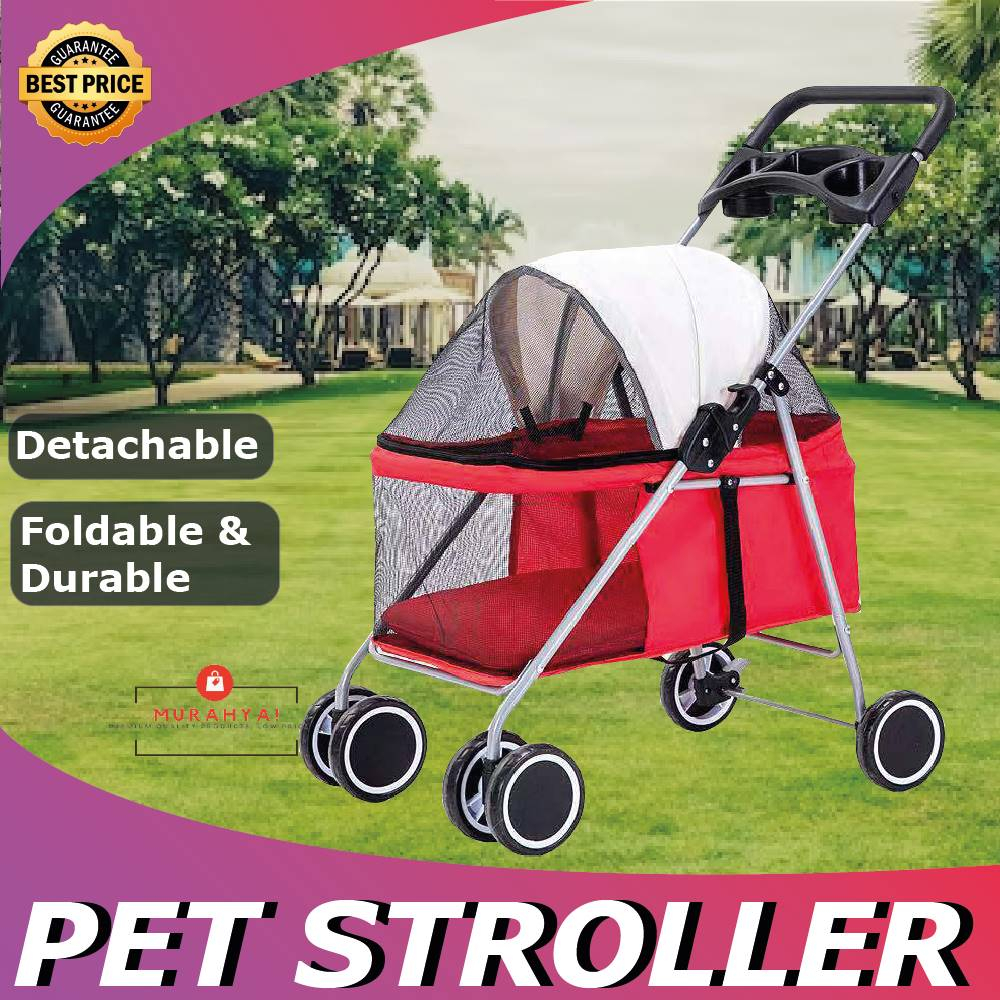 Pet Stroller Pets Trolley Foldable Trolley Pets Puppy Stroller Cat ...
