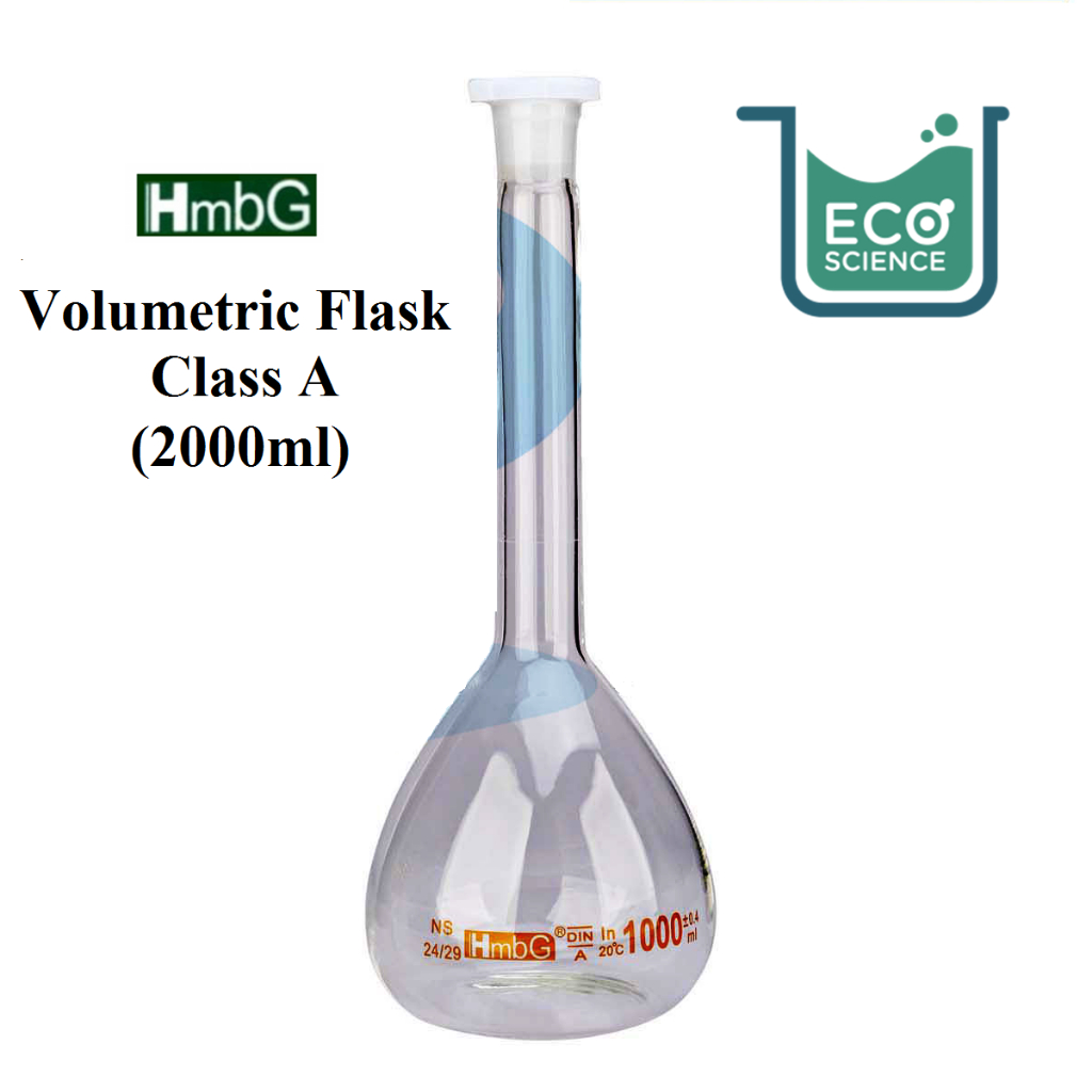 Volumetric Flask | Kelalang Volumetrik, Class A, HmbG, 2L | Shopee Malaysia