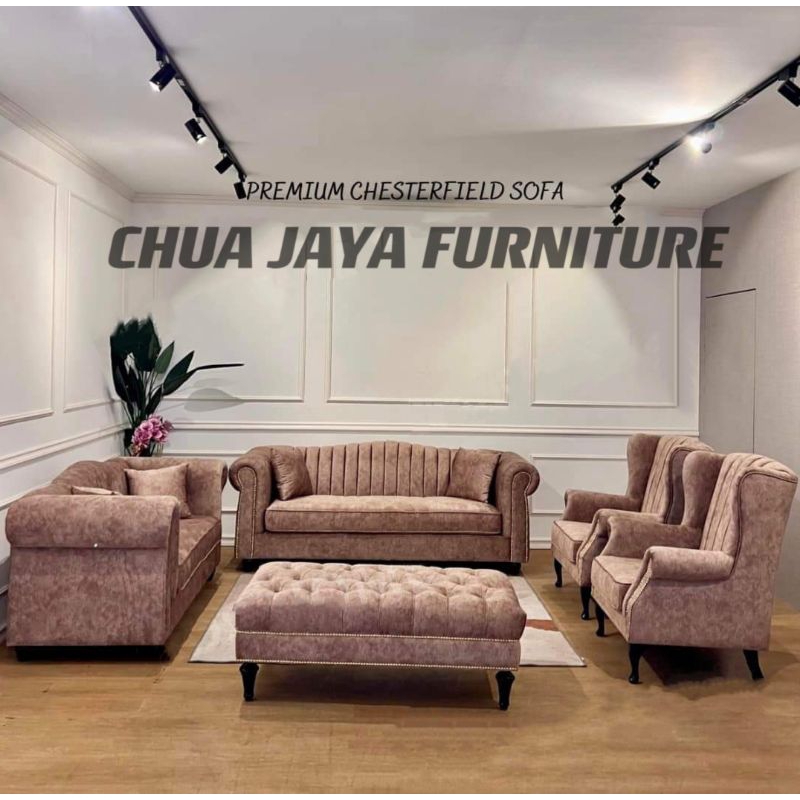 SOFA ENGLISH DESIGN 3+2+1+1+STOOL | Shopee Malaysia