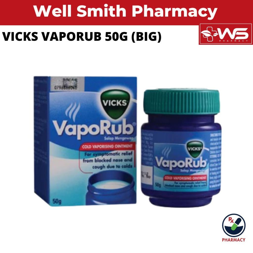 VICKS VAPORUB 50G (BIG) | Shopee Malaysia