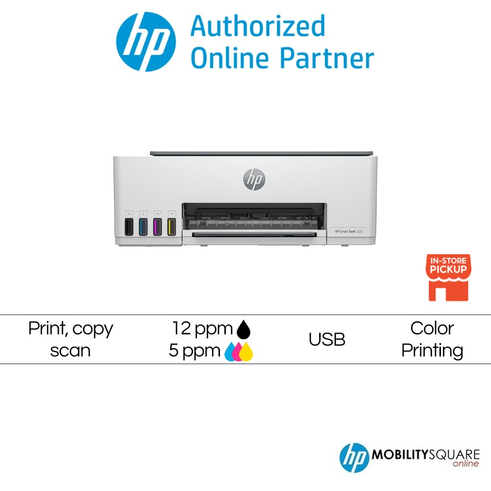 HP Smart Tank 520 All-in-One Printer (Print/Scan/Copy/USB) | Shopee ...