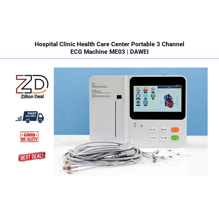 Hospital Clinic Health Care Center Portable 3 Channel ECG Machine ME03 ...